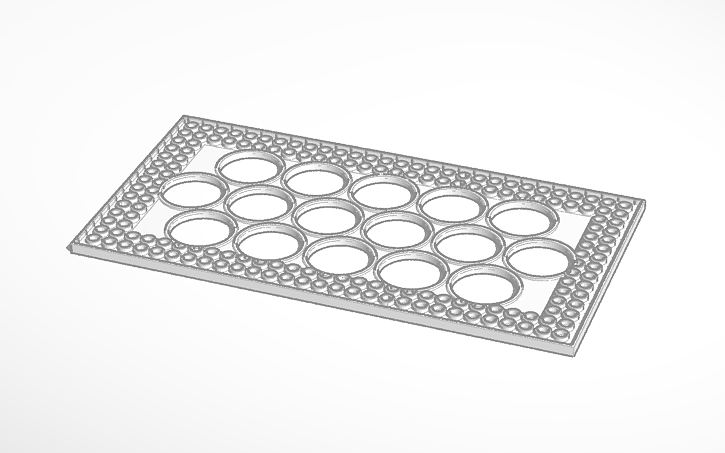 3D design 16x30, 16 Snapin Button Lego Plate (translucent buttons ...