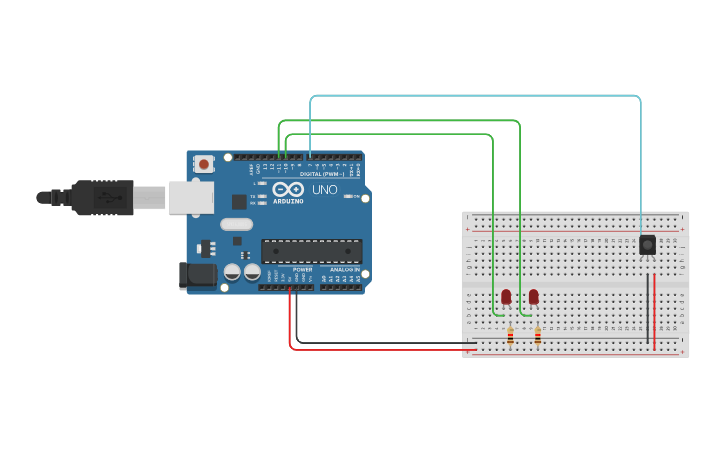 Circuit design 13c_IR remote - Tinkercad