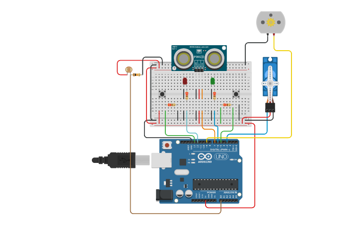 Circuit design 1B SPD primer parcial 2021 PRACTICO | Tinkercad