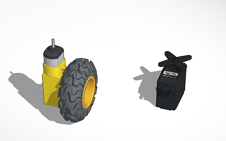 3D design TT Motor and Wheel - Tinkercad