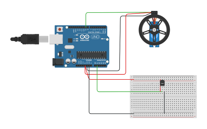 Circuit Design Tinkercad Cicuit With A Continuos Rotation Tinkercad