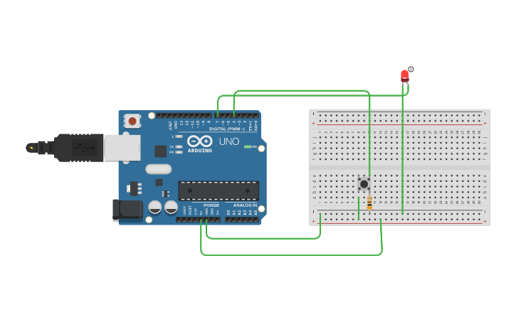 Circuit design Button | Tinkercad