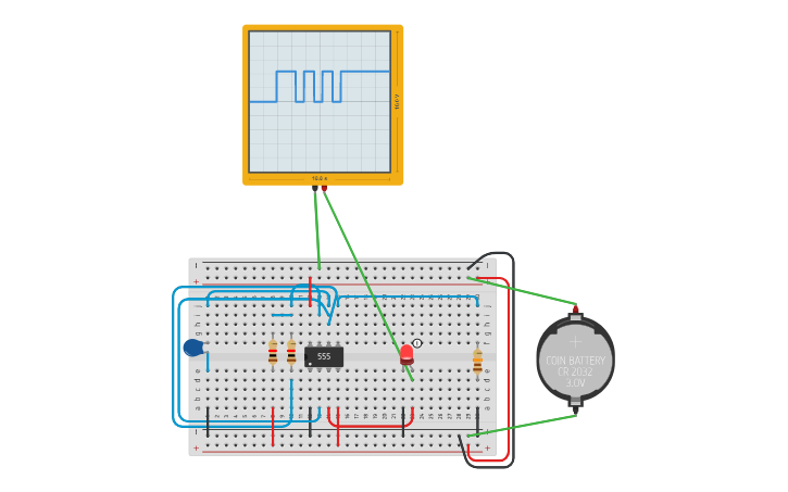 Circuit design Astable Multivibrator using 555 Timer - Tinkercad Circuit design Astable Multivibrator using 555 Timer - Tinkercad