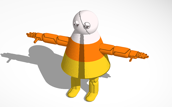 3D design Candy Corn Creature - Tinkercad