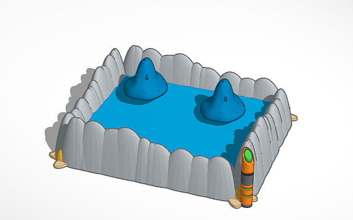 3D design slime rancher pond - Tinkercad
