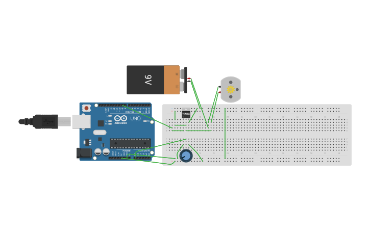 Circuit design Simple Motor Control - Tinkercad