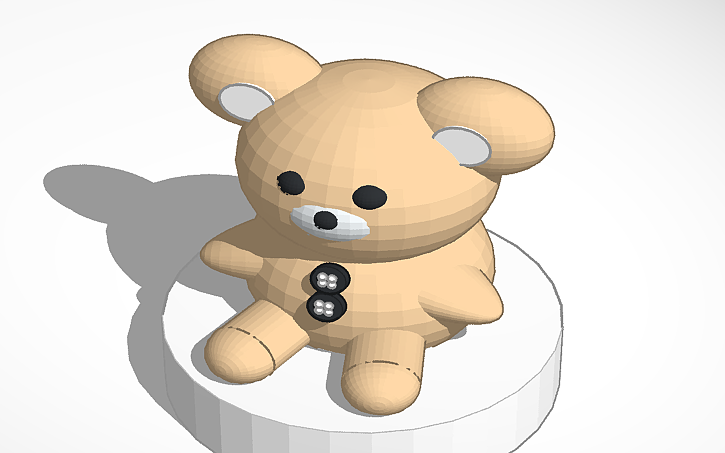 3D design Teddy bear - Tinkercad