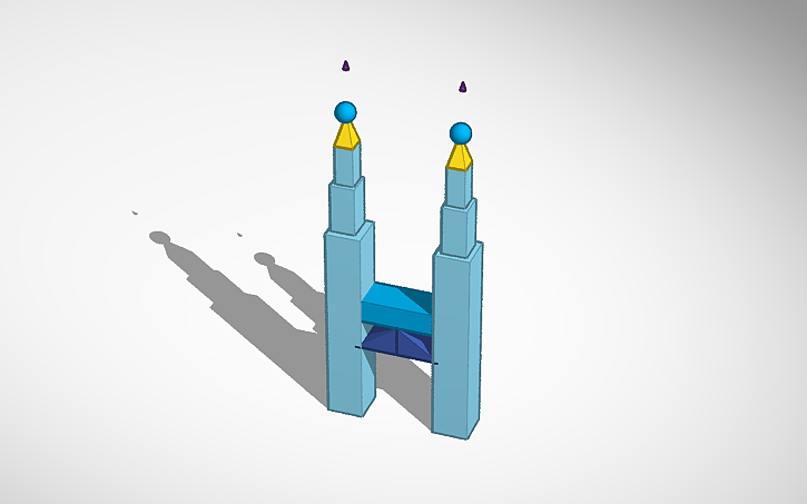 3D design Twin Tower - Tinkercad
