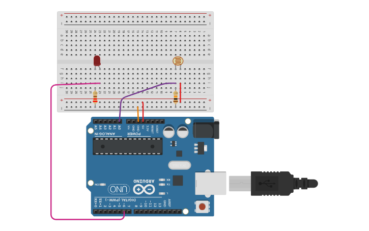 Circuit Design Projeto 8 Sensor De Luminosidade Ldr Liga Quando Escuro Tinkercad