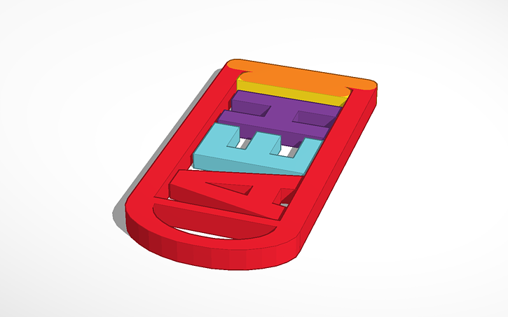 3d Design Initials Keychain Tinkercad