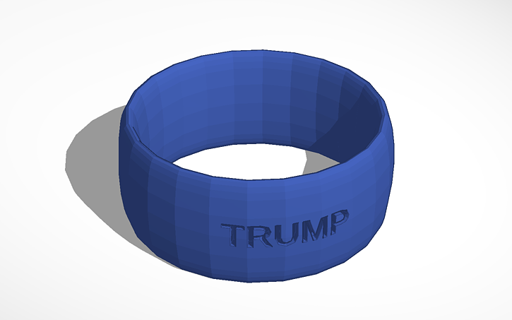 3D design Trump Ring - Tinkercad