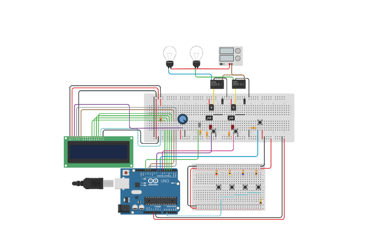 Circuit design ArduinoSodaDispenser debug 2 | Tinkercad