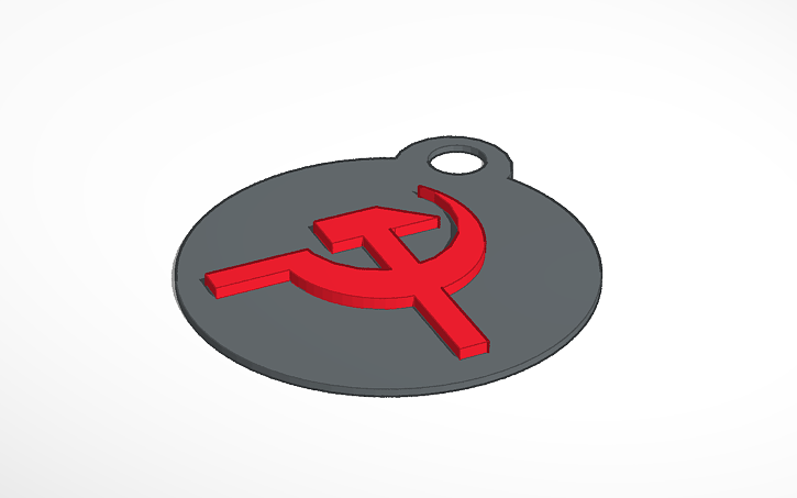 3D design Communist Symbol keyring | Tinkercad