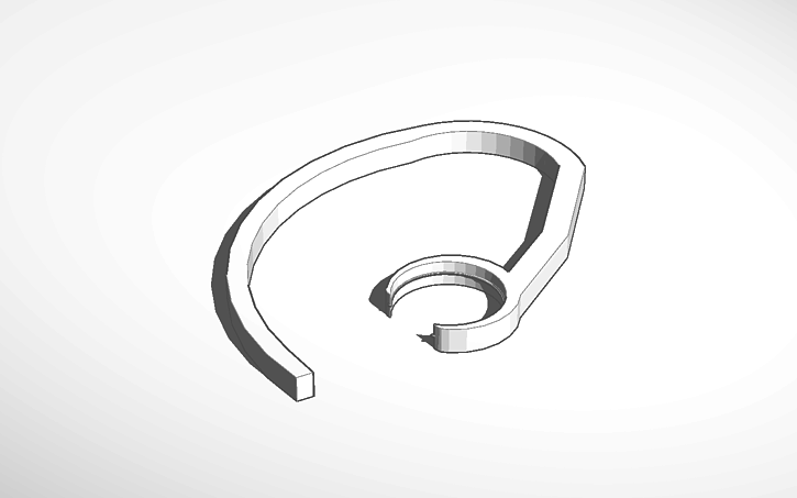 3D design Bluetooth Headset Ear Loops - Tinkercad