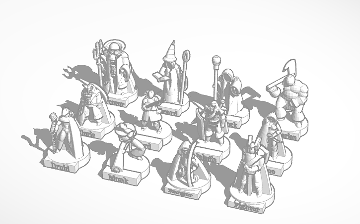 3D design DND minis - Tinkercad