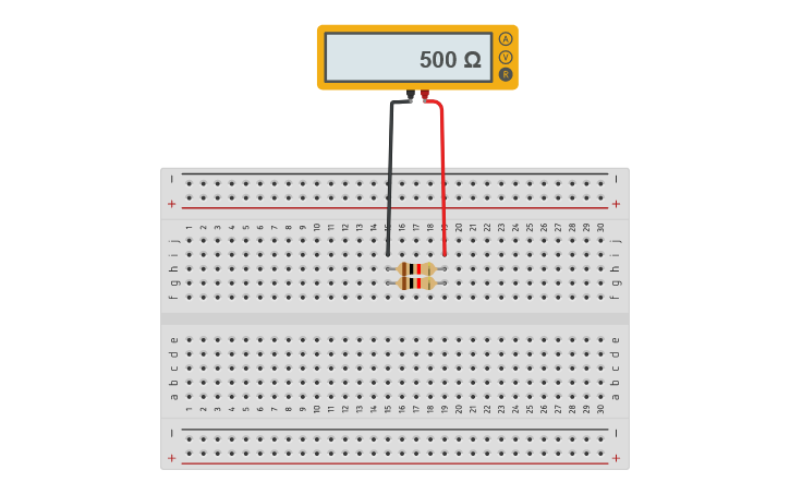 Circuit design Parallel Resistance - Tinkercad