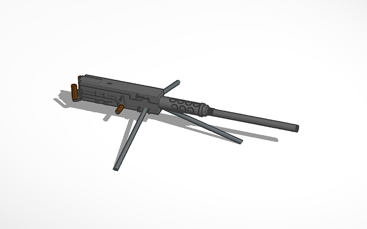 3D design Browning Machine Gun - Tinkercad