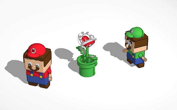 3D design Mario Bross - Tinkercad