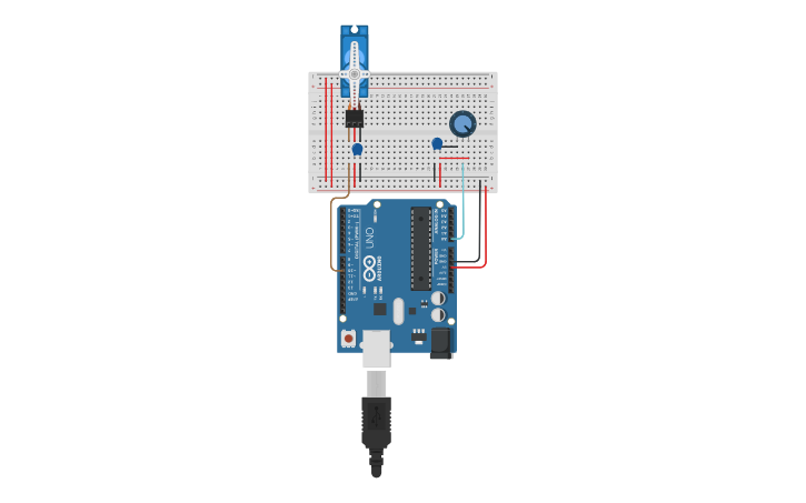 Circuit Design Control De Un Servo Tinkercad