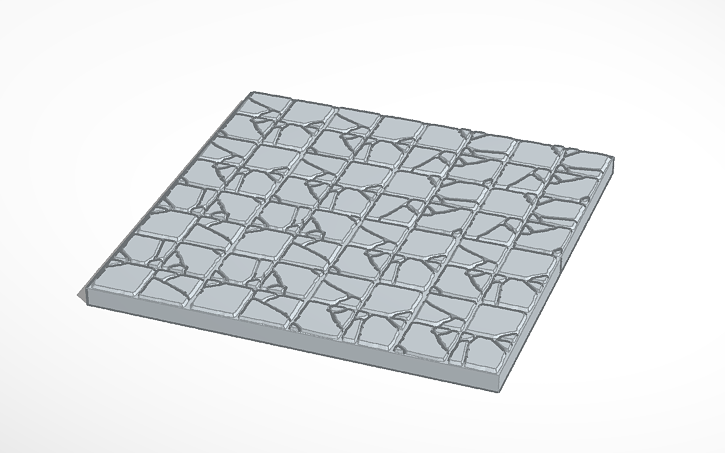 3D design 8x8 dungeon tile - Tinkercad