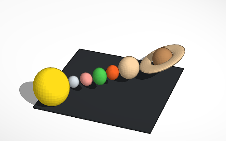 3D design solar system - Tinkercad