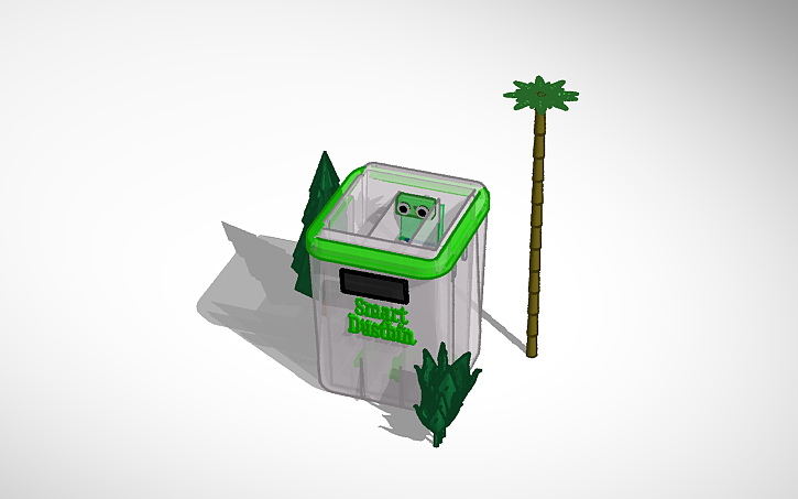 3d Design Smart Dustbin Tinkercad 