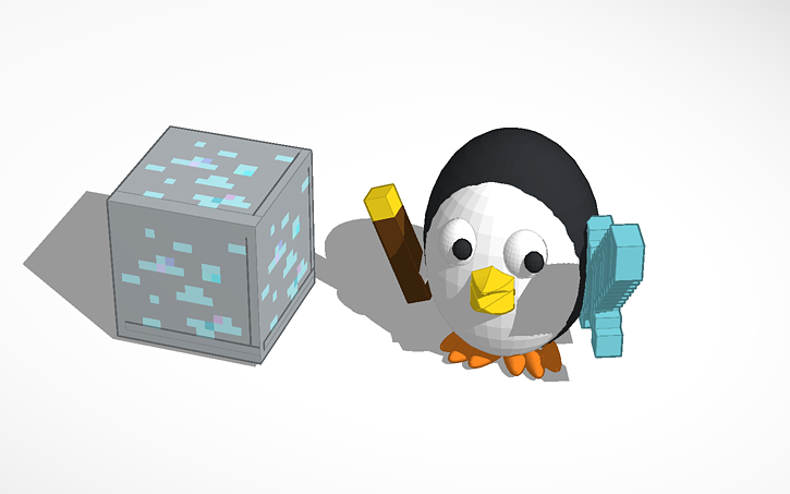 3D design Minecraft pengin | Tinkercad