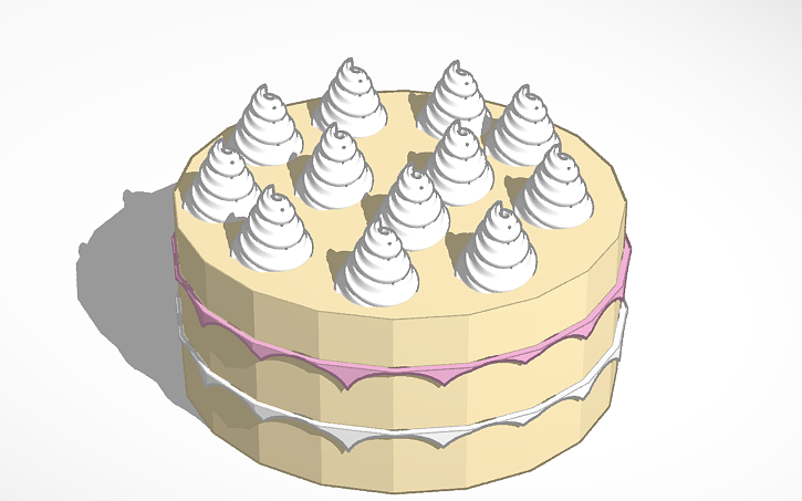 3D design Cake for birth kinda rainbow cake | Tinkercad