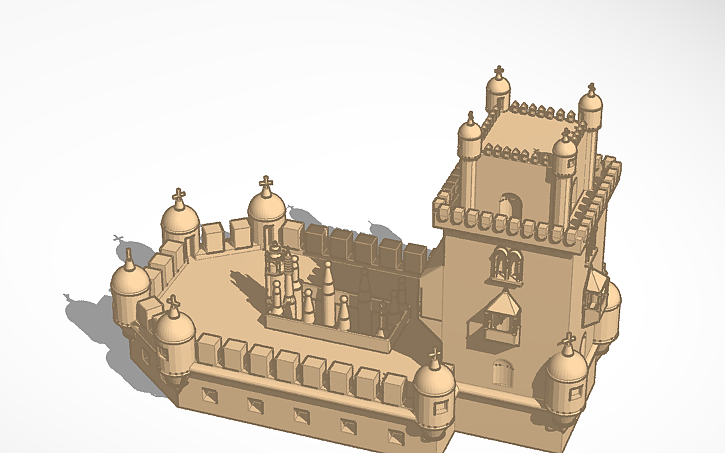 3D design torre de belem - Tinkercad