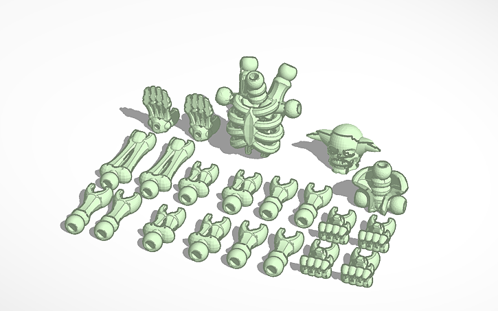 3D design the four armed demon skeleton | Tinkercad