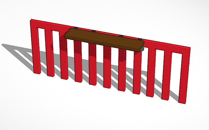 3D design Balcony Ledge : 4 U Brackets, 3 Cantilevers, baseplate ...