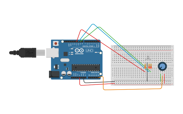 Circuit Design Potentiometer Tinkercad