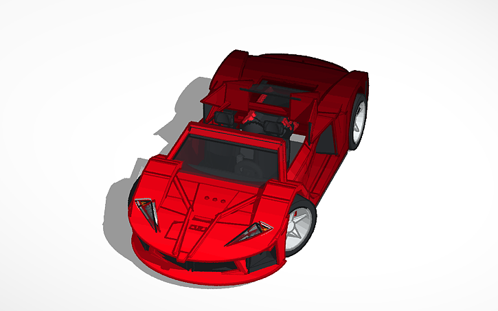 3D design Corvette C8 Roadster Gradient - Tinkercad