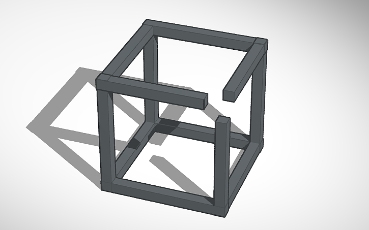 3D design impossible cube - Tinkercad