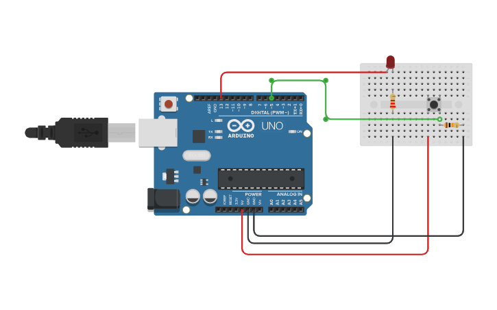 Circuit design Pull_down - Tinkercad