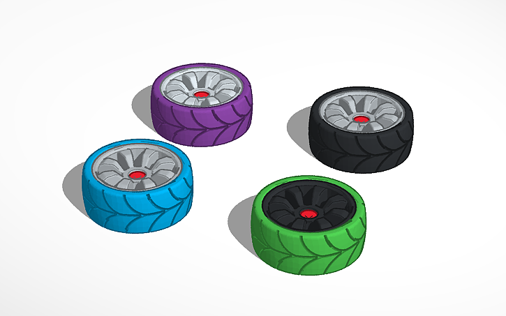 3D design Acceleracers Tires - Tinkercad