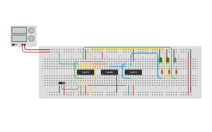 Circuit Design 3 Bit Synchronous Down Counter Tinkercad
