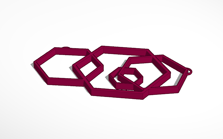 3d Design Hexagon Cluster Tinkercad