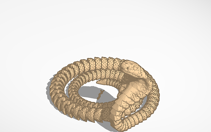 3D design Articulated Cobra snake - Tinkercad