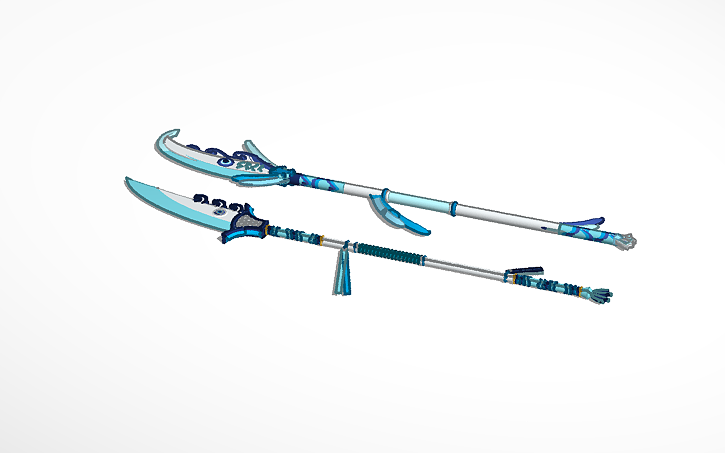 3D design Copy of Aquatic Wrath Glaive - Tinkercad