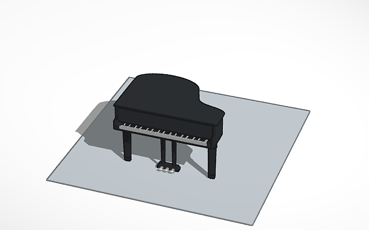 3D design piano | Tinkercad