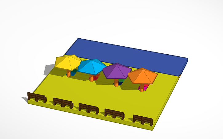 3D design Beach - Tinkercad