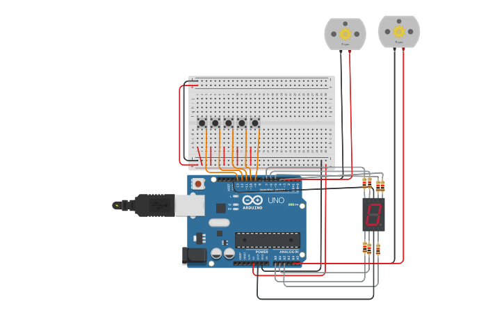 Circuit design Elevador 4 Andares - Tinkercad