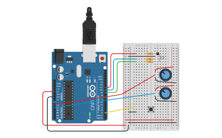 Circuit design RGB Joystick Lesson | Tinkercad