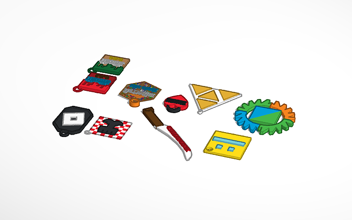 3D design keychains from different games | Tinkercad