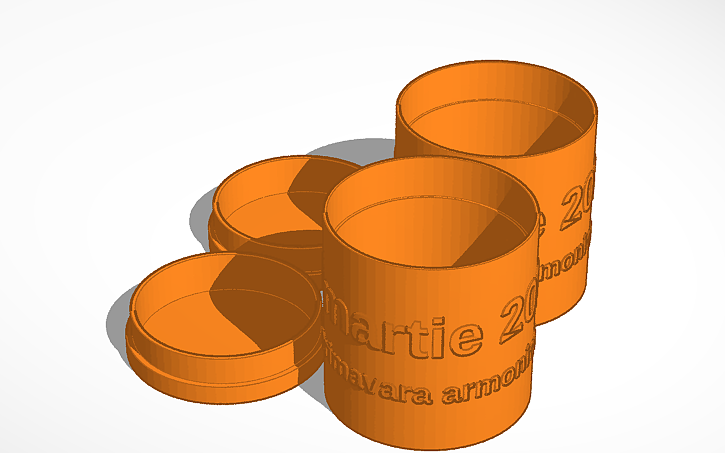 3D design Cylindrical box - Tinkercad